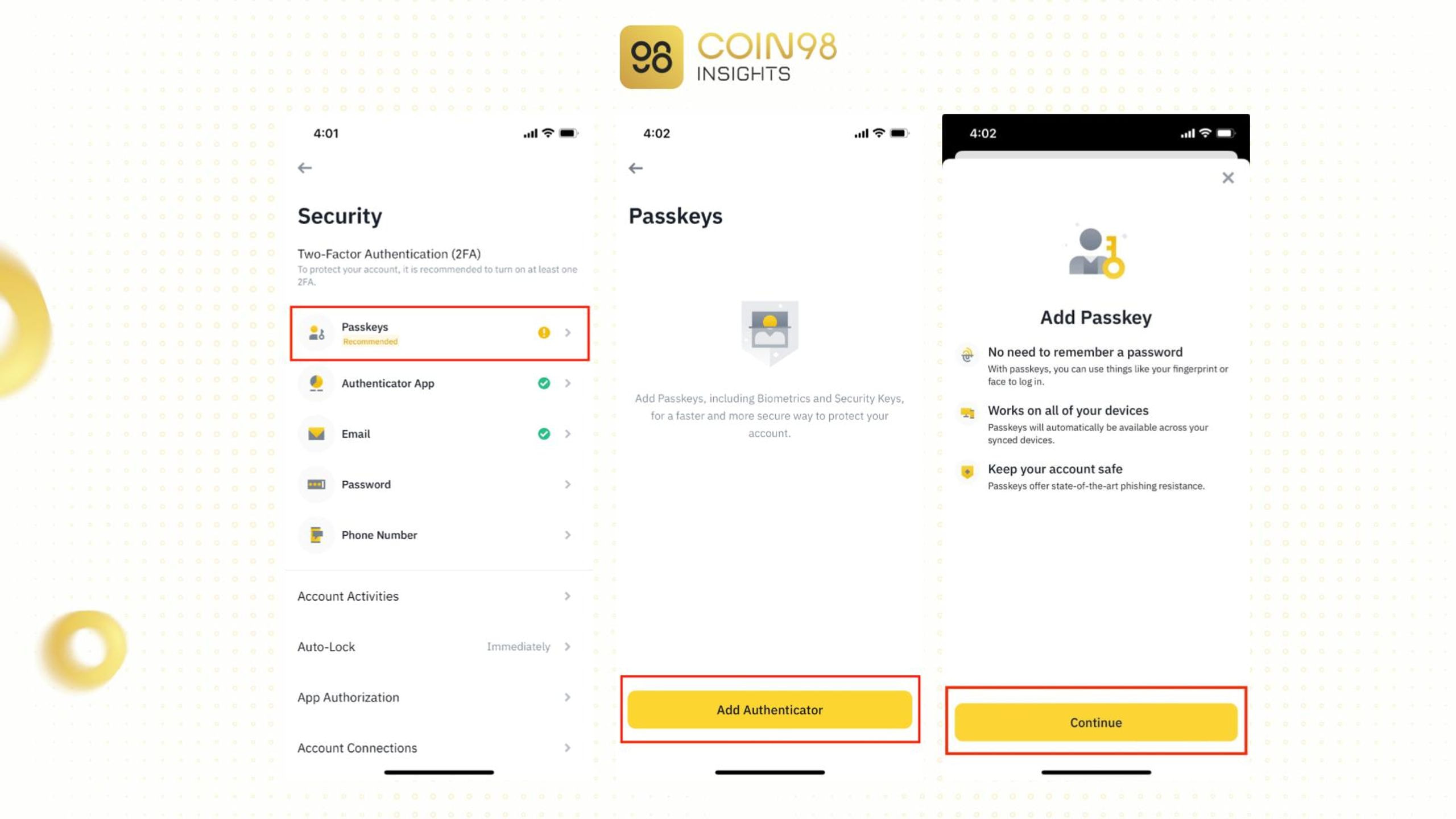 Cách thiết lập và sử dụng Passkey trên sàn Binance